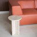 Franca Cream Travertine Marble Side Table, Custom Design Marble Plinth ...