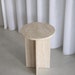 Franca Cream Travertine Marble Side Table, Custom Design Marble Plinth ...