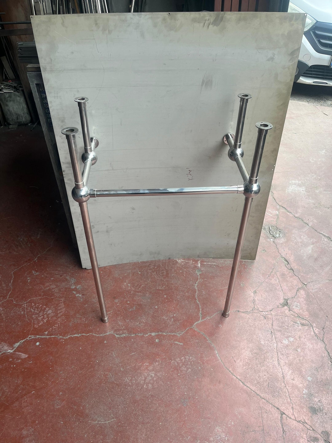 Custom Chrome Sink Legs: Luxury Metal Vanity Base Support - Etsy
