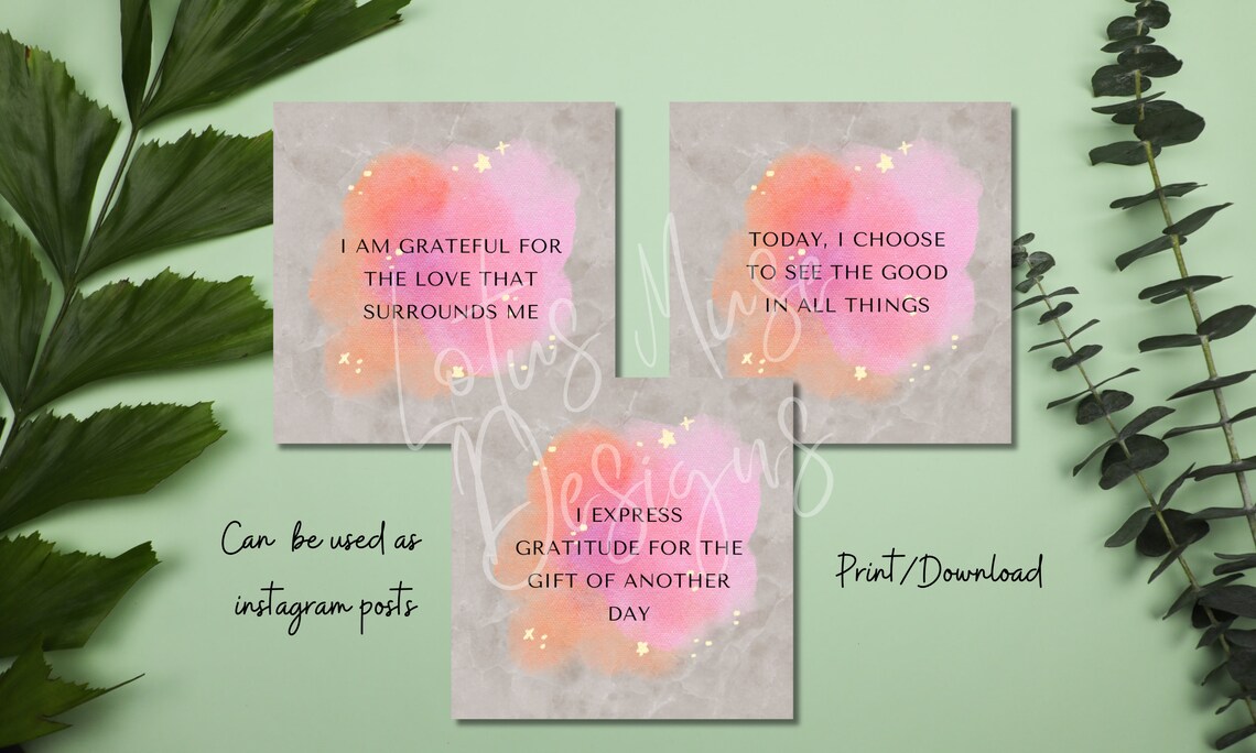 Gratitude Affirmation Cards, Gratitude Affirmation, Affirmation Cards ...