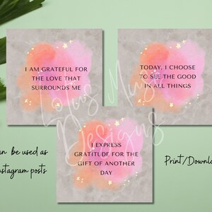 Gratitude Affirmation Cards, Gratitude Affirmation, Affirmation Cards ...