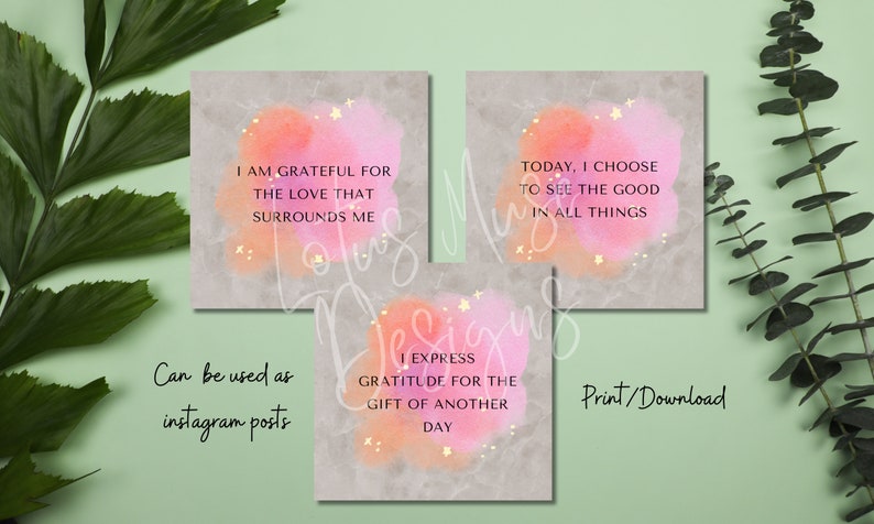 Gratitude Affirmation Cards, Gratitude Affirmation, Affirmation Cards ...