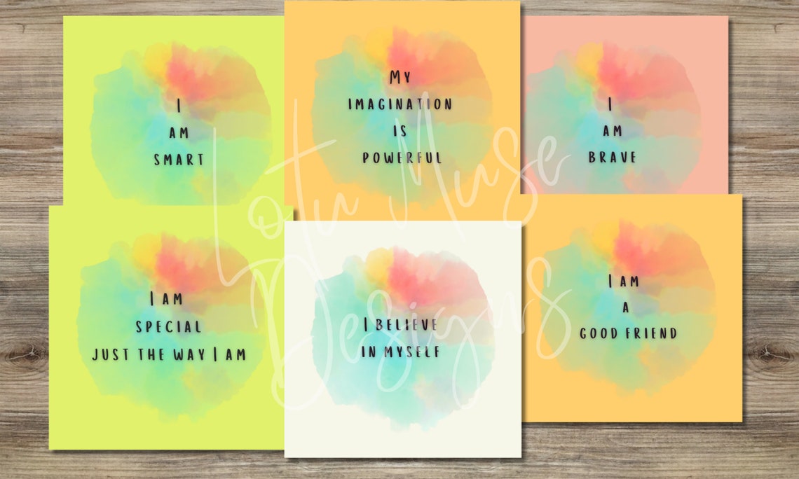 22 Printable Affirmation Cards for Kids, Affirmation Kids Cards ...