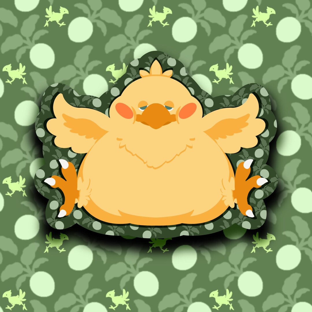 Fat Chocobo - Final Fantasy Sticker - Etsy