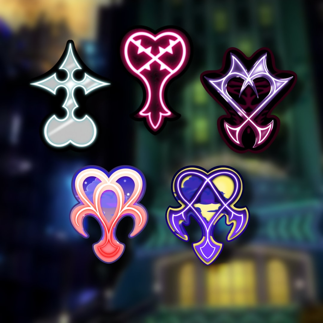 Kingdom Hearts Enemy Emblems - Glow in the Dark - Etsy