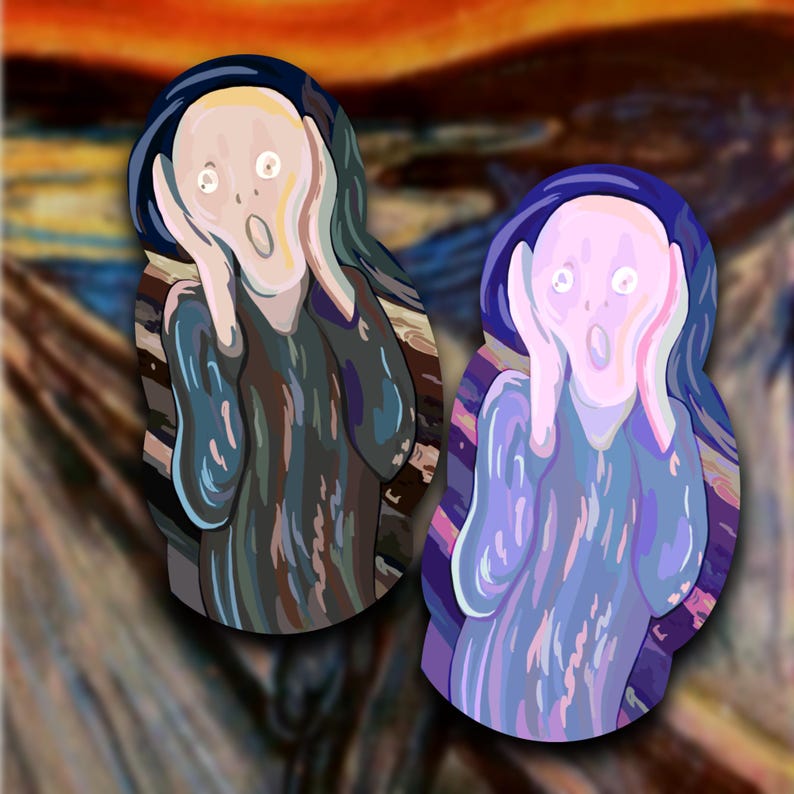 Re: the Scream - Edvard Munch Sticker - Etsy