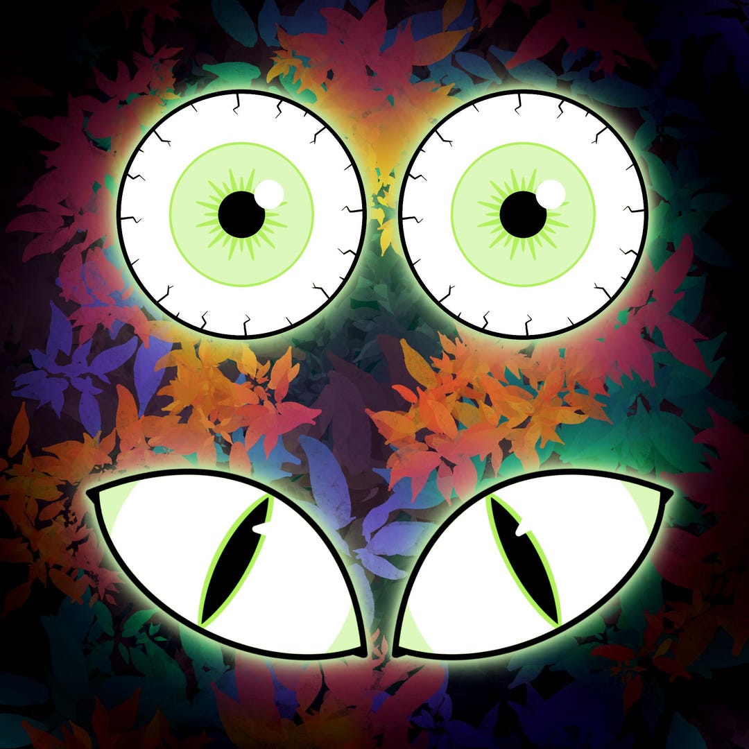 Glowing Eyes - Glow in the Dark Sticker Set - Etsy