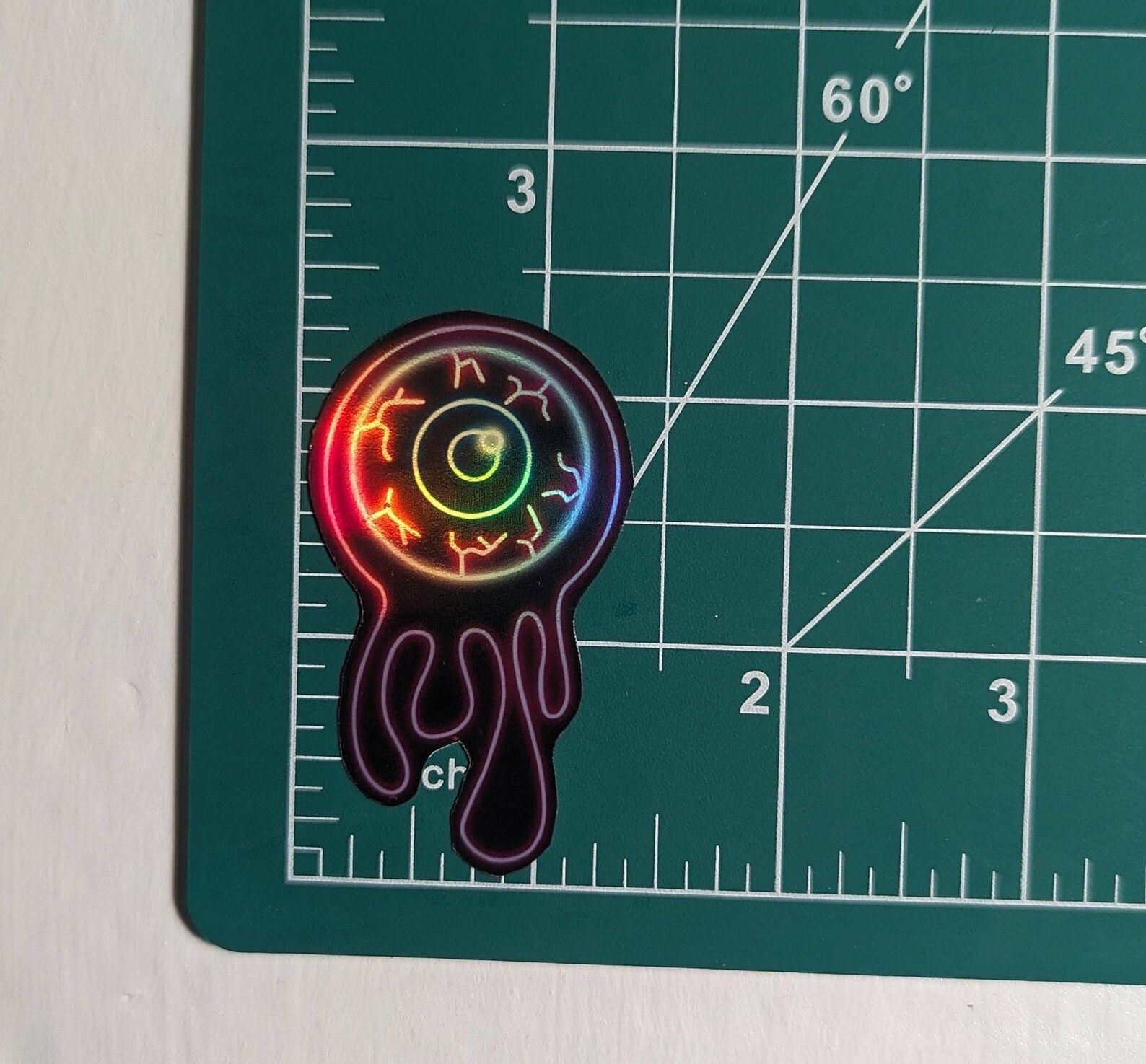 Neon Eyeball Drip Sticker - Etsy