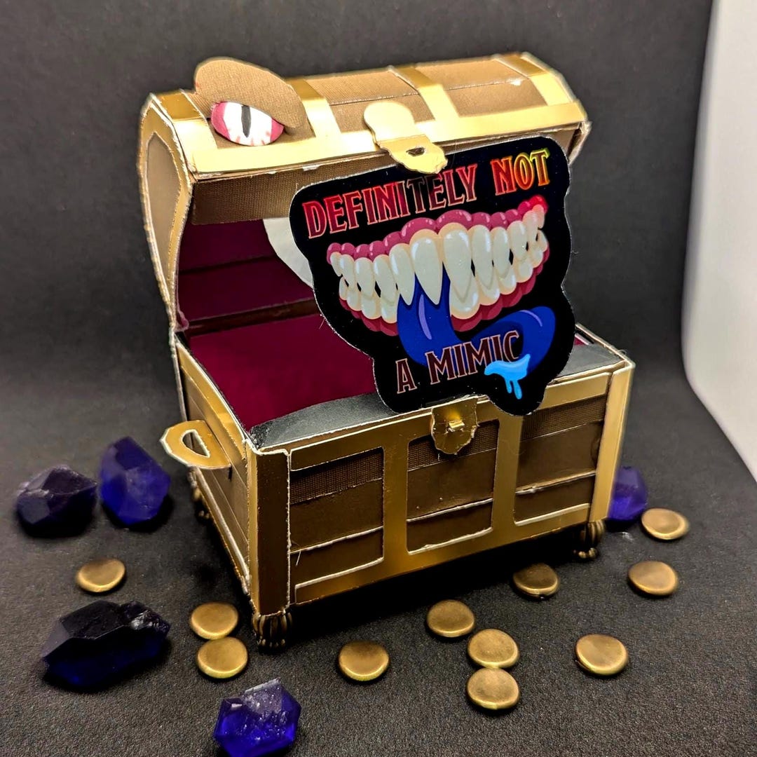 Definitely Not A Mimic - Dungeons and Dragons Sticker - Etsy