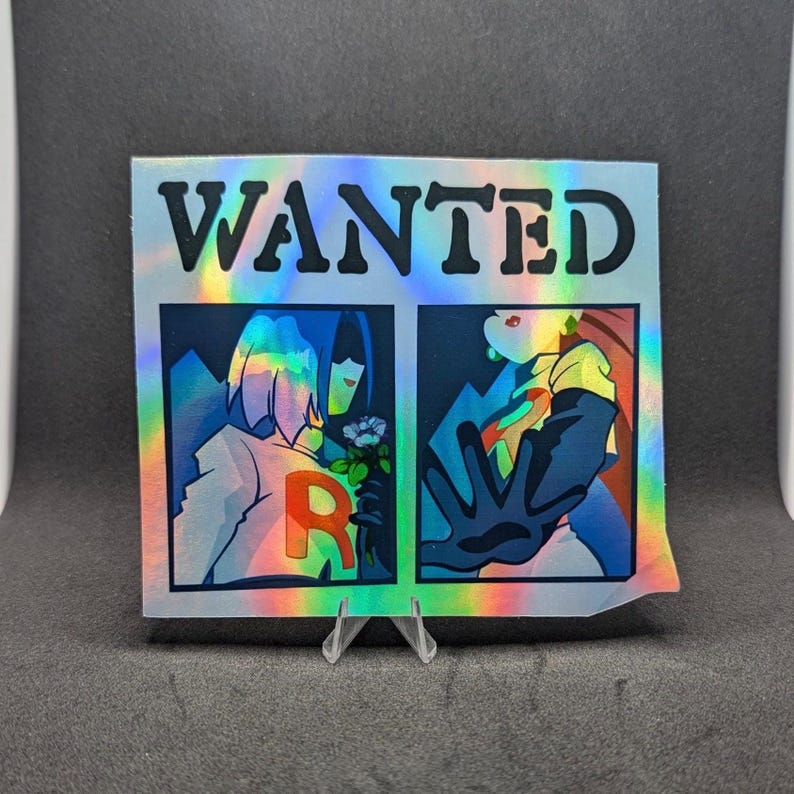 Wanted: Team Rocket Sticker - Pokemon - Etsy