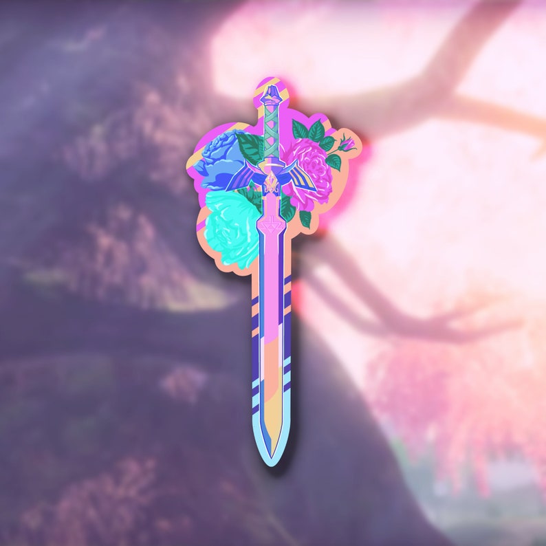 The Legend of Zelda - Pastel Master Sword Sticker - Etsy