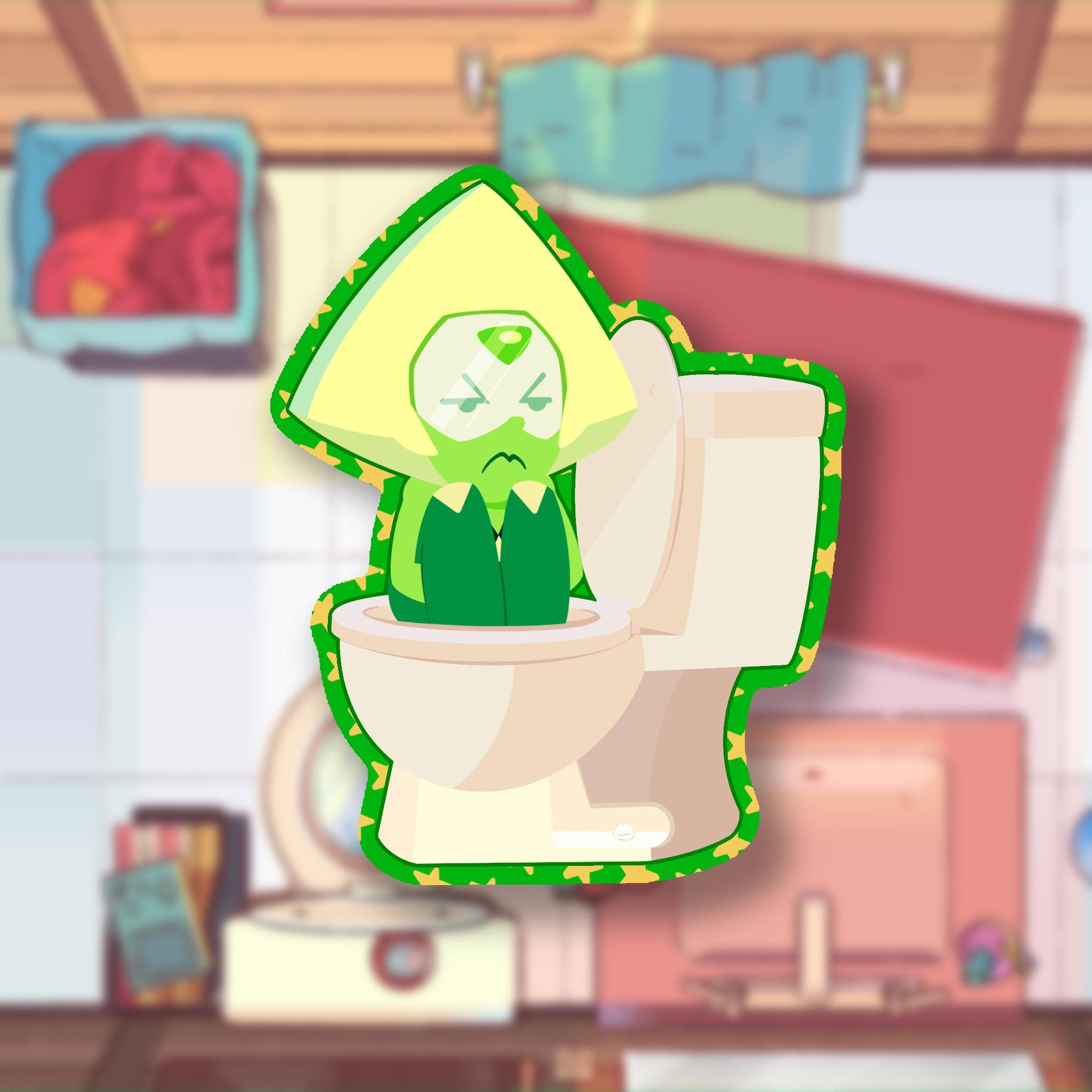 Peridot, in the Toilet - Steven Universe Sticker - Etsy