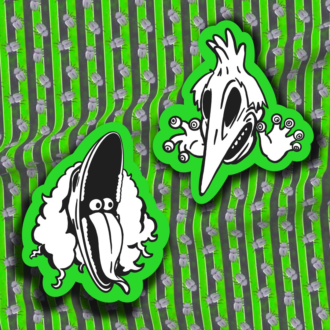 Scary Adam and Barbara- Beetlejuice Sticker Set - Etsy