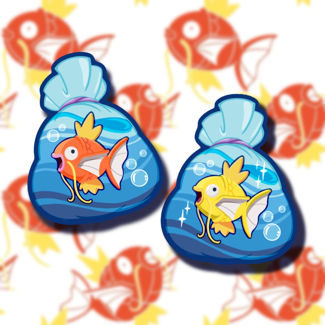 Magikarp in a Bag - Pokemon Sticker - Etsy