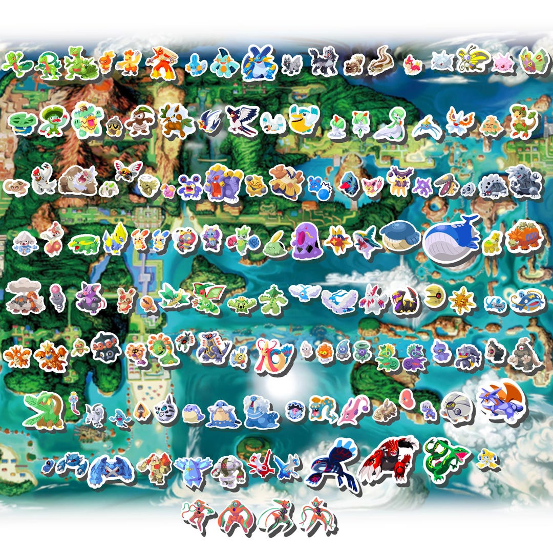 Stickerdex: Hoenn - Etsy