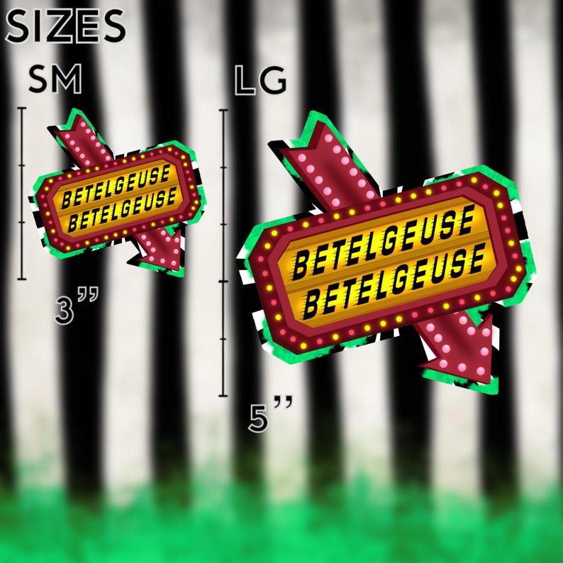 Betelguese Betelguese Sign - Beetlejuice Sticker - Etsy