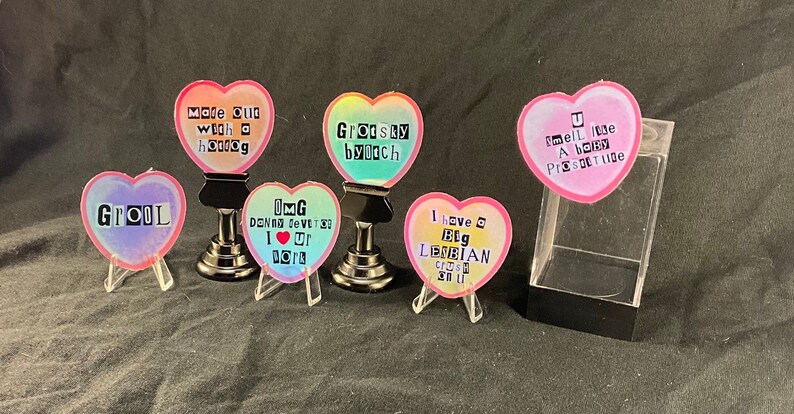 Mean Hearts Sticker Sheet - Mean Girls Conversation Hearts - Etsy