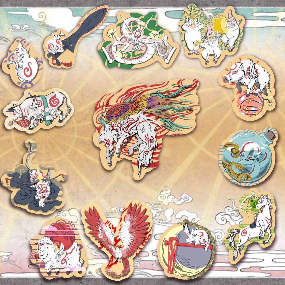 Celestial Brush Gods- Okami Stickers - Etsy