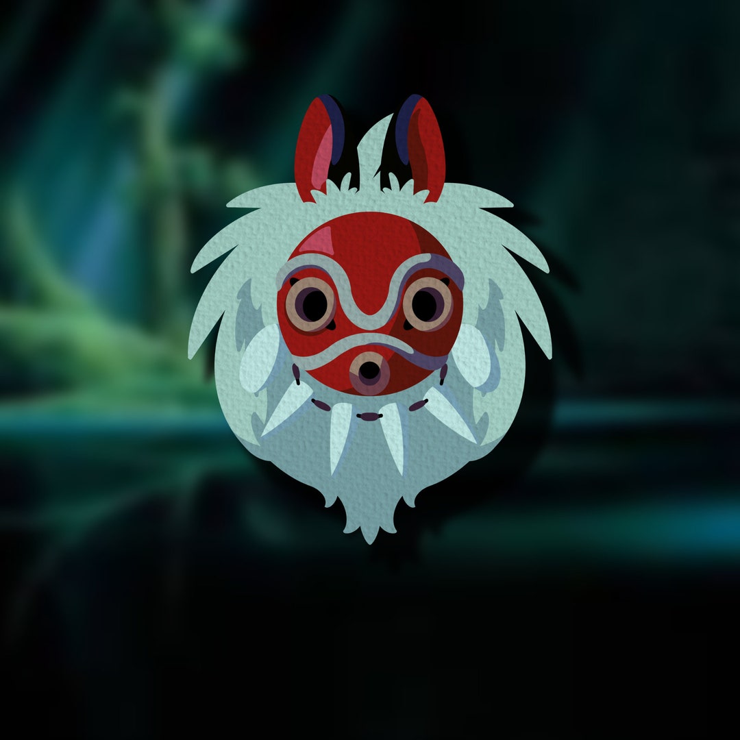 San’s Wolf Mask - Princess Mononoke Sticker - Etsy