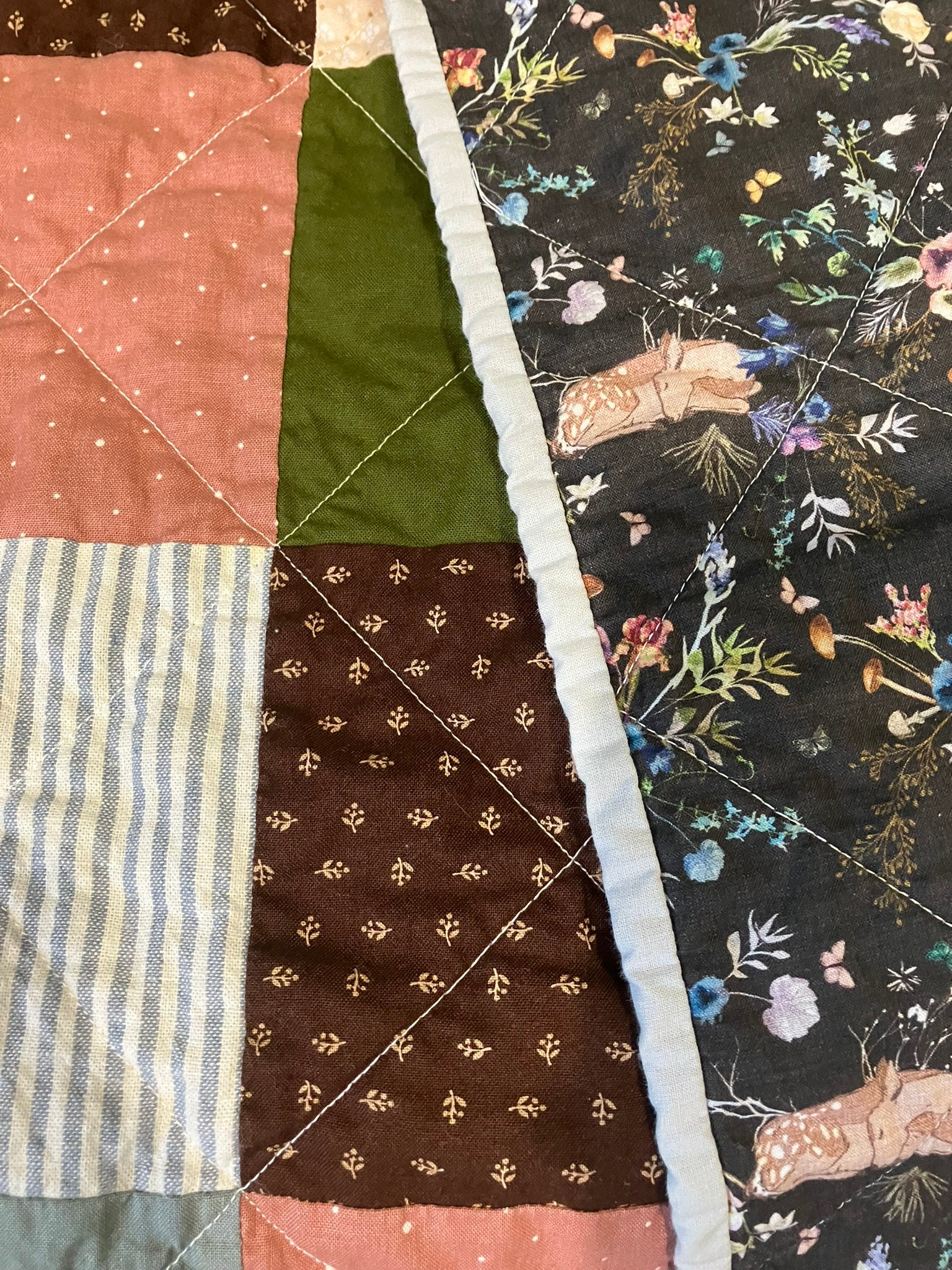 Earth Tones Patchwork Baby Girl Quilt - Etsy