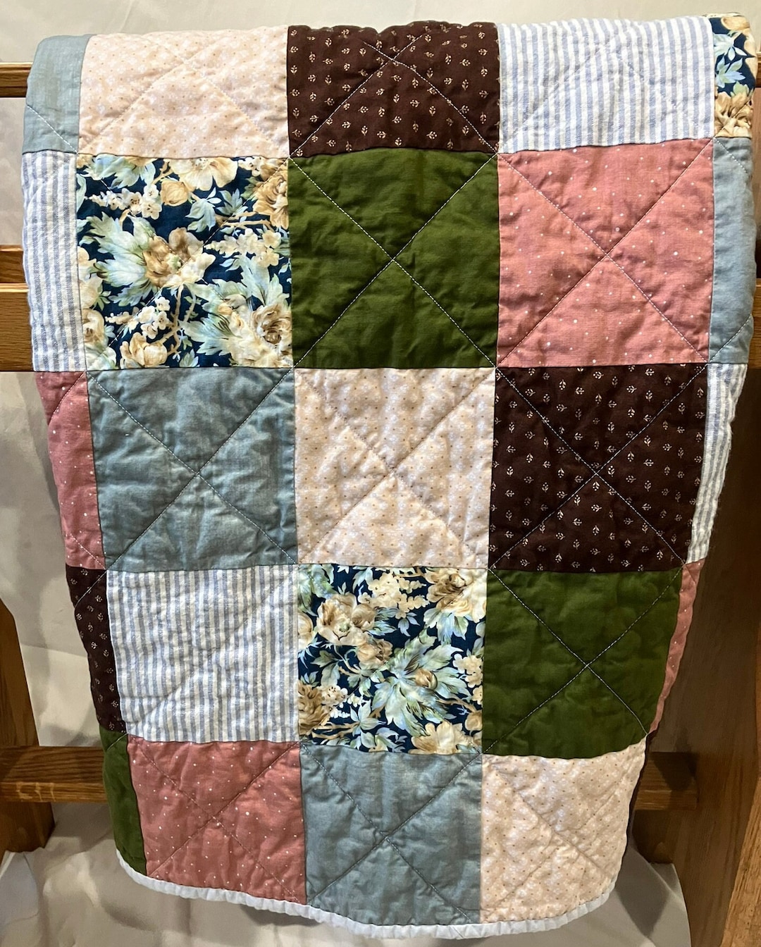 Earth Tones Patchwork Baby Girl Quilt - Etsy
