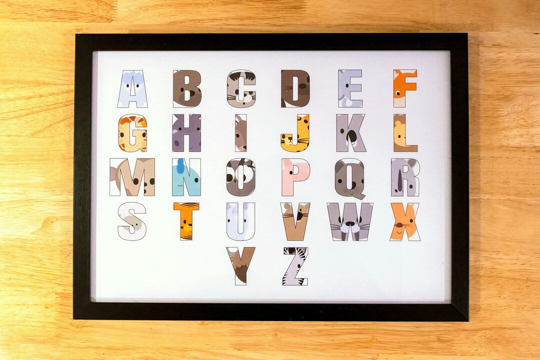 Little Animal Alphabet Poster Digital Download Nursery Wall Hanging ...
