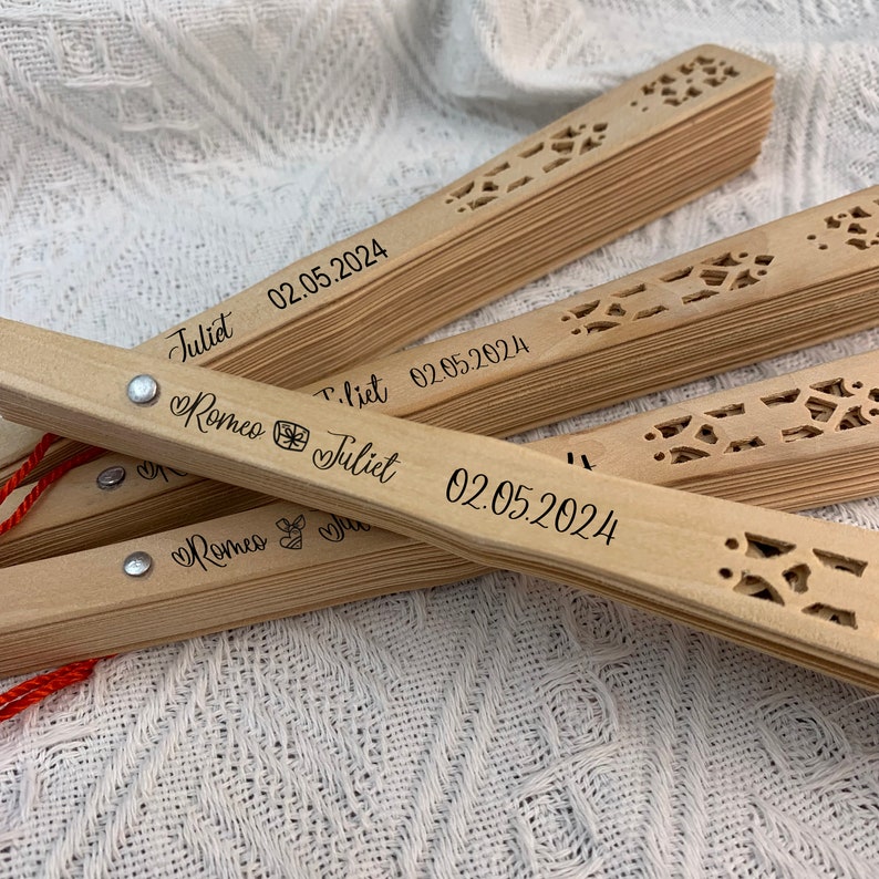 Customized Wooden Wedding Fans Bulk Personalized Hand Fan Wedding ...