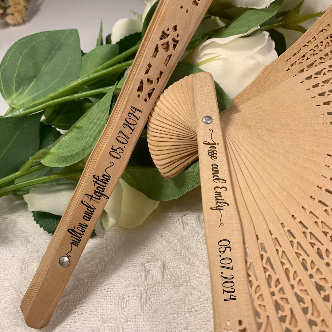 Customized Wedding Fans,bulk Personalized Hand Fan Wedding Favors for ...