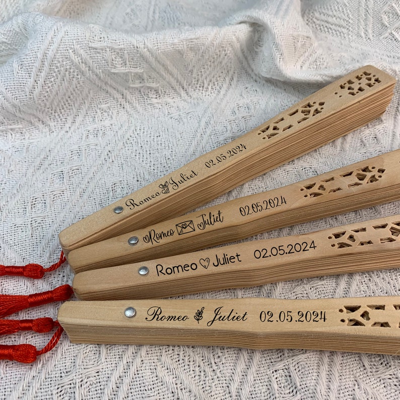 Customized Wooden Wedding Fans Bulk Personalized Hand Fan Wedding ...