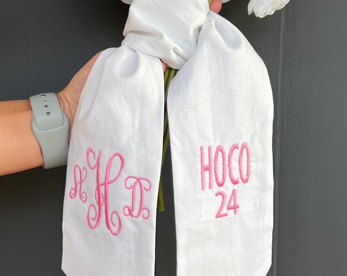 HOCO Bouquet Sash With Name, Custom Homecoming Ribbon, Homecoming ...