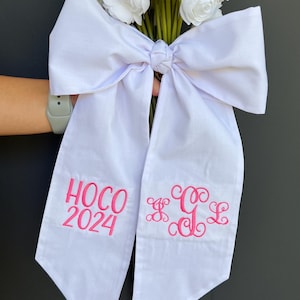 Hoco Custom Embroidered Bouquet Wrap Sash Bow Prom Bouquet Sash With ...