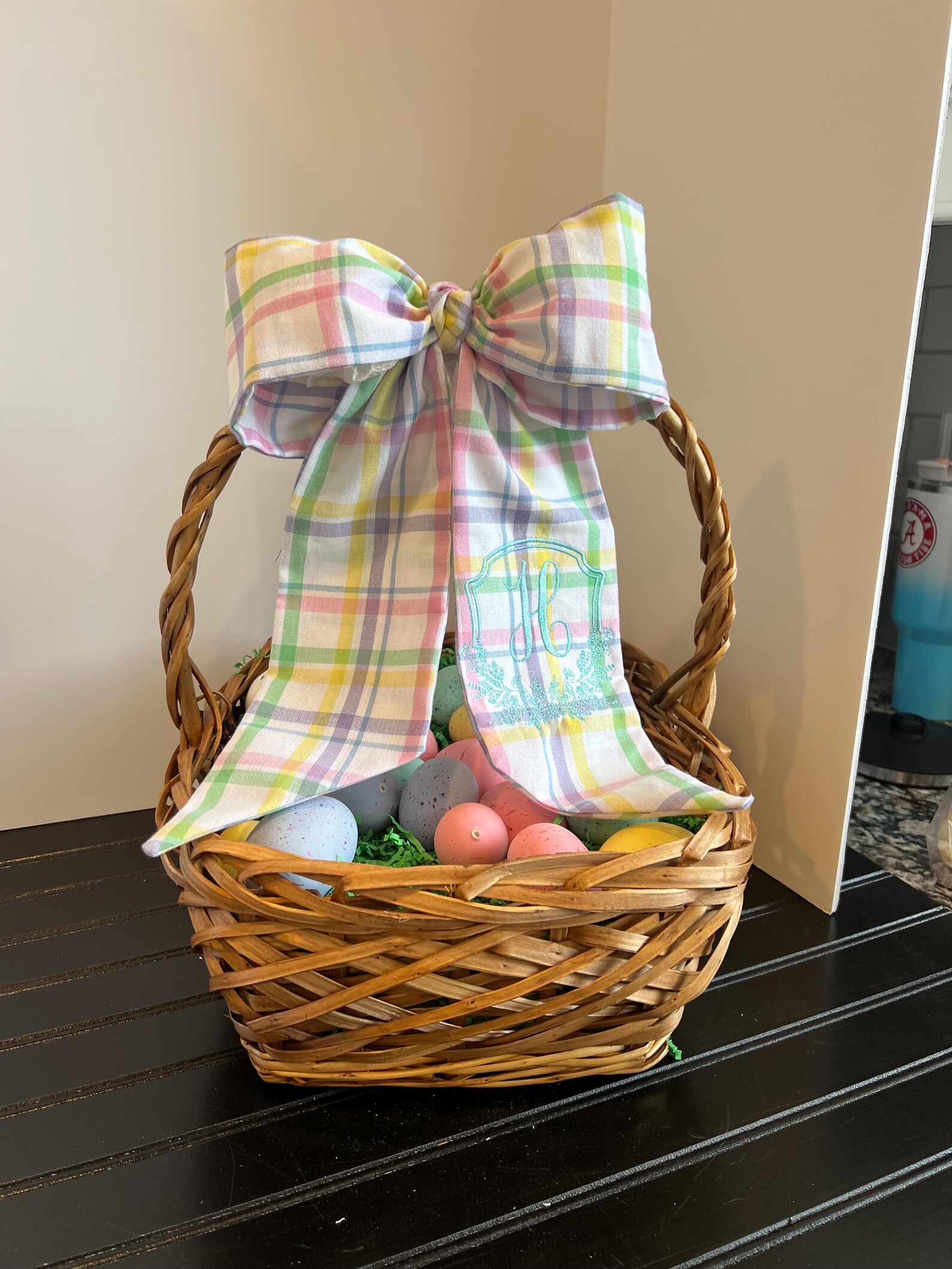Personalized Easter Basket Bow Sash Flower Girl Basket Bow New Mom Gift ...