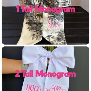 Hoco Custom Embroidered Bouquet Wrap Sash Bow Prom Bouquet Sash With ...