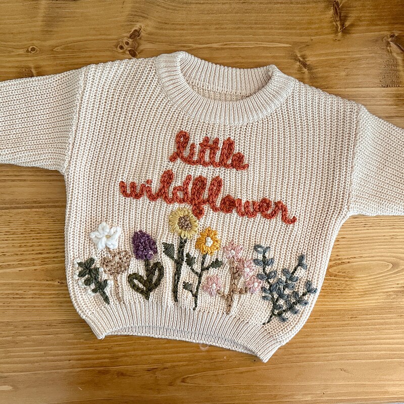 Embroidered Sweater - Etsy