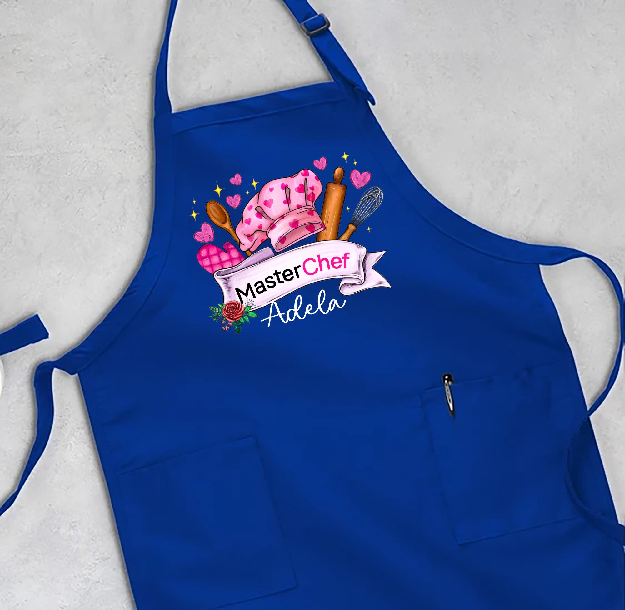 Master Chef Apron , Custom Name Apron With Pockets, Custom Chef Gift ...