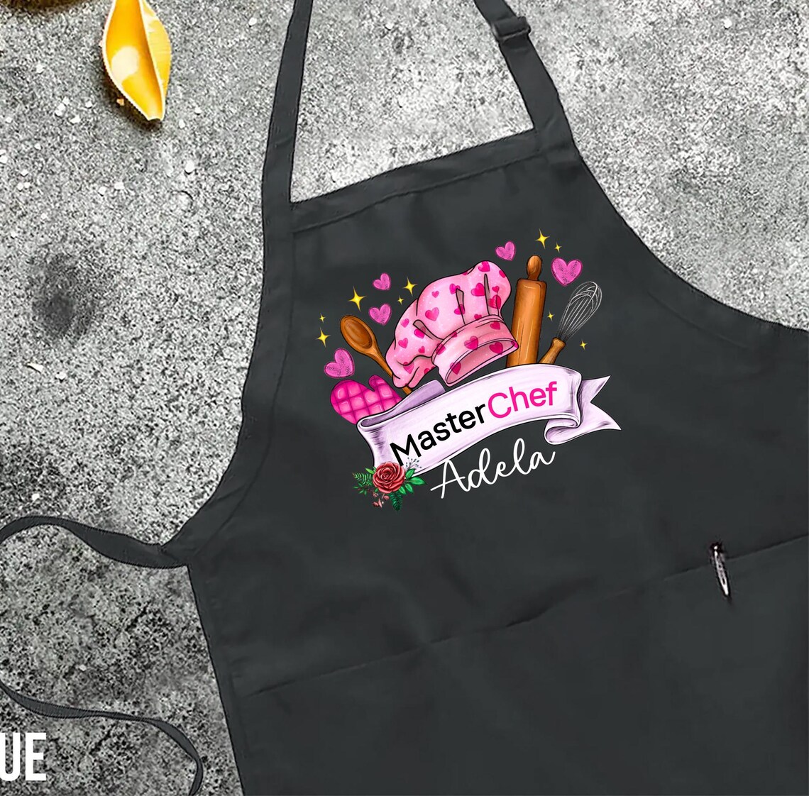 Master Chef Apron , Custom Name Apron With Pockets, Custom Chef Gift ...