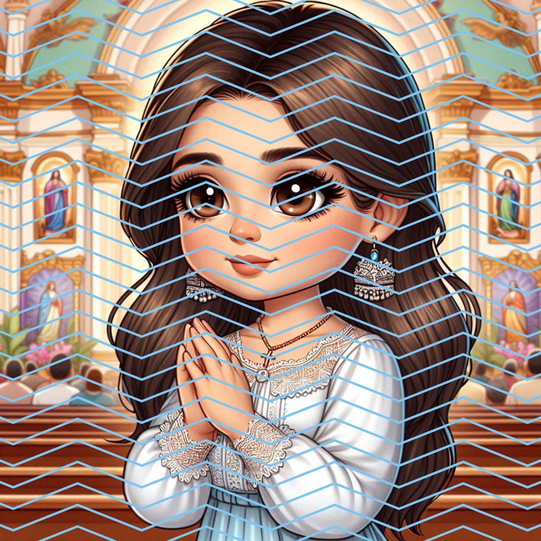 Praying Chibi Girl Wrap, Png Design, Sublimation - Etsy