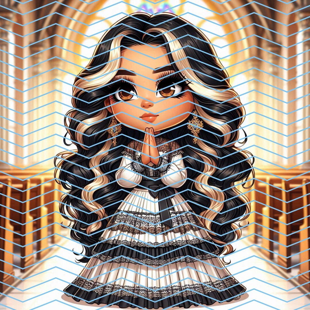 Praying Chibi Girl Wrap, Png Design, Sublimation - Etsy