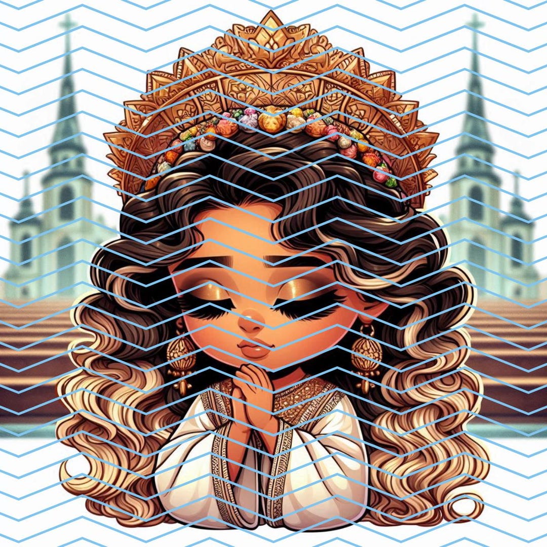 Praying Chibi Girl Wrap, Png Design, Sublimation - Etsy
