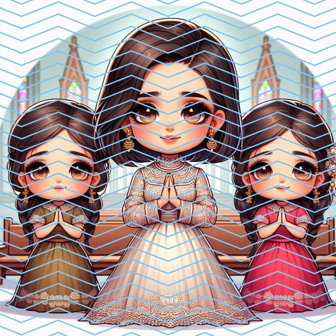 Praying Chibi Girl Wrap, Png Design, Sublimation - Etsy