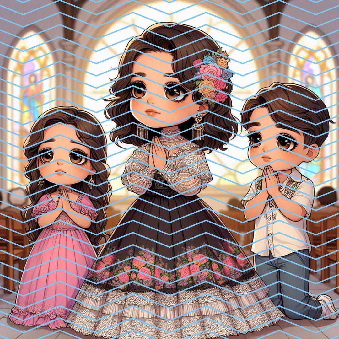 Praying Chibi Girl Wrap, Png Design, Sublimation - Etsy