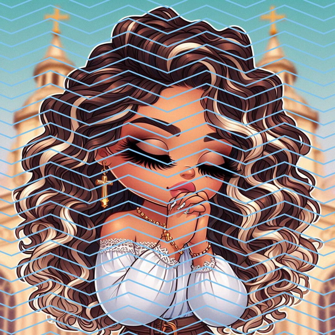 Praying Chibi Girl Wrap, Png Design, Sublimation - Etsy