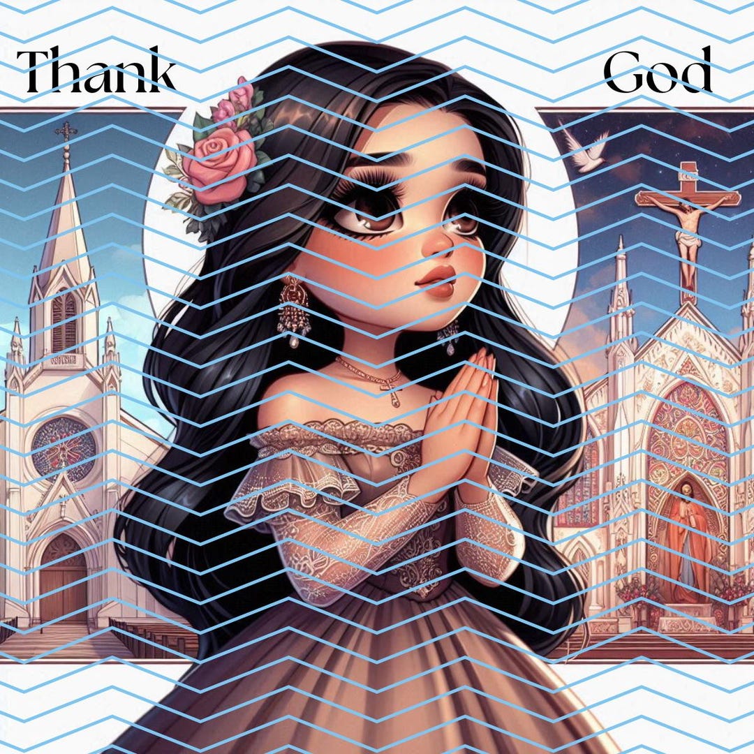 Praying Chibi Girl Wrap, Png Design, Sublimation - Etsy