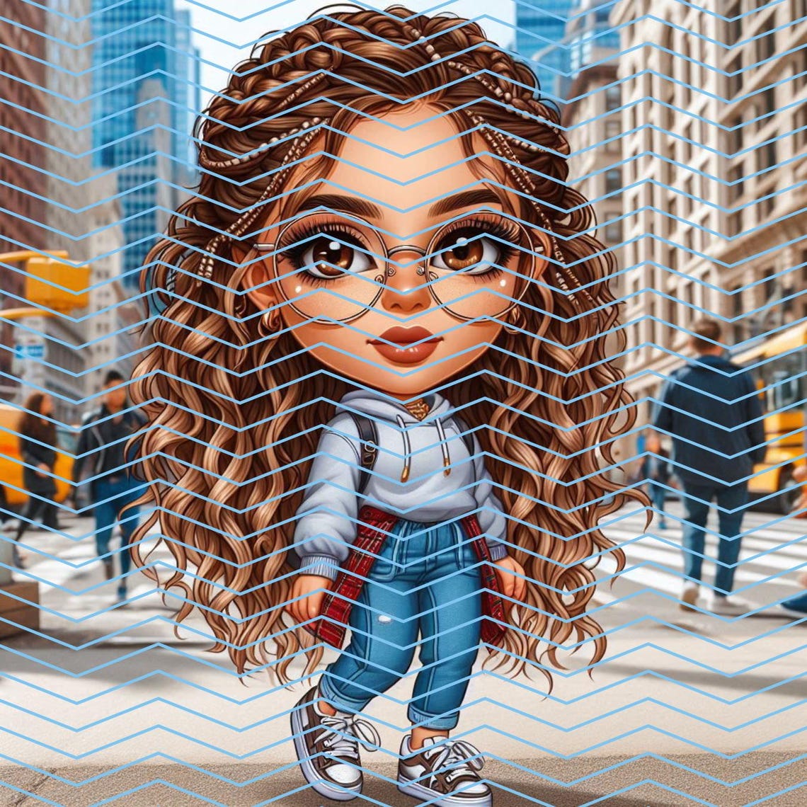 Chibi Girl Wrap, Png Design, Sublimation - Etsy