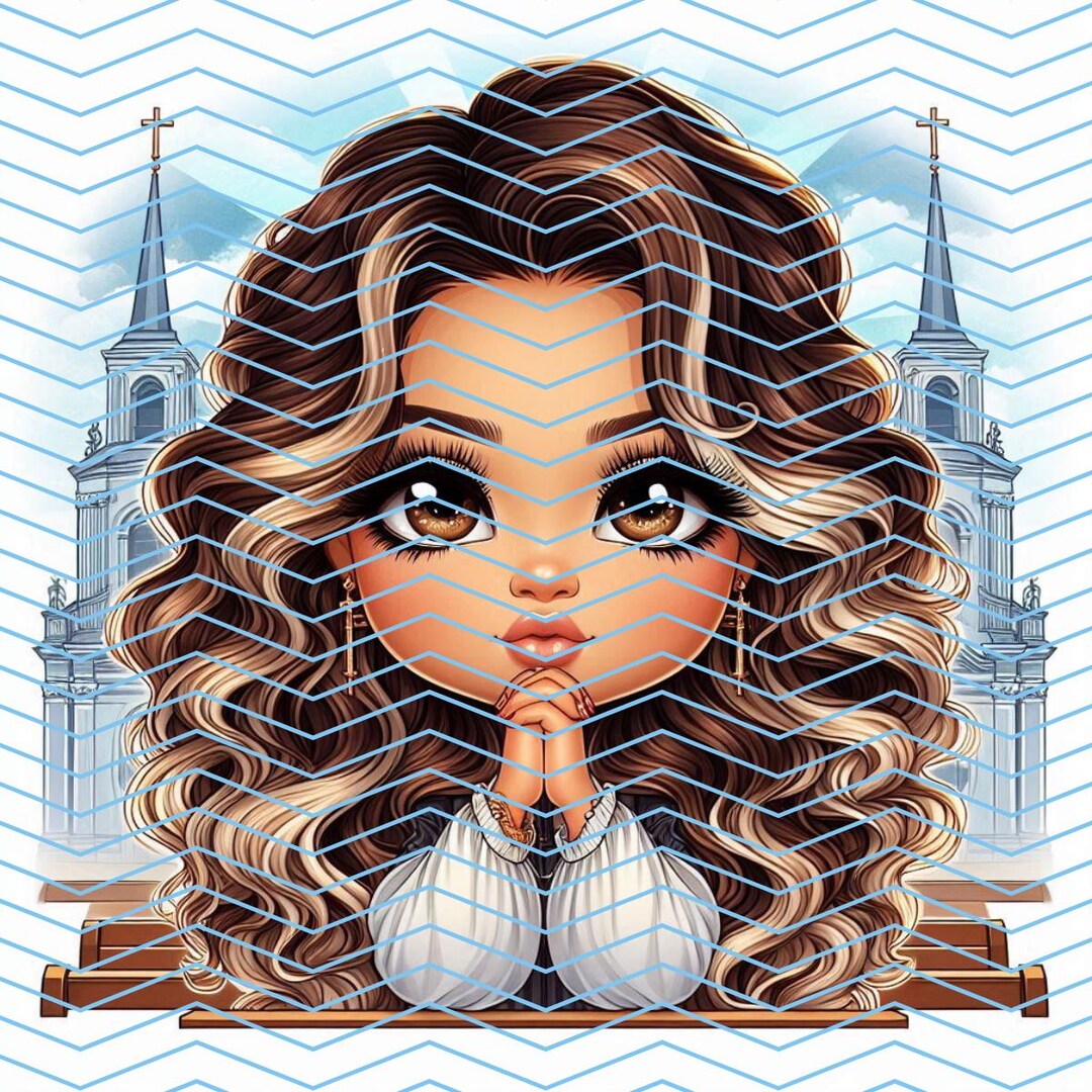 Praying Chibi Girl Wrap, Png Design, Sublimation - Etsy