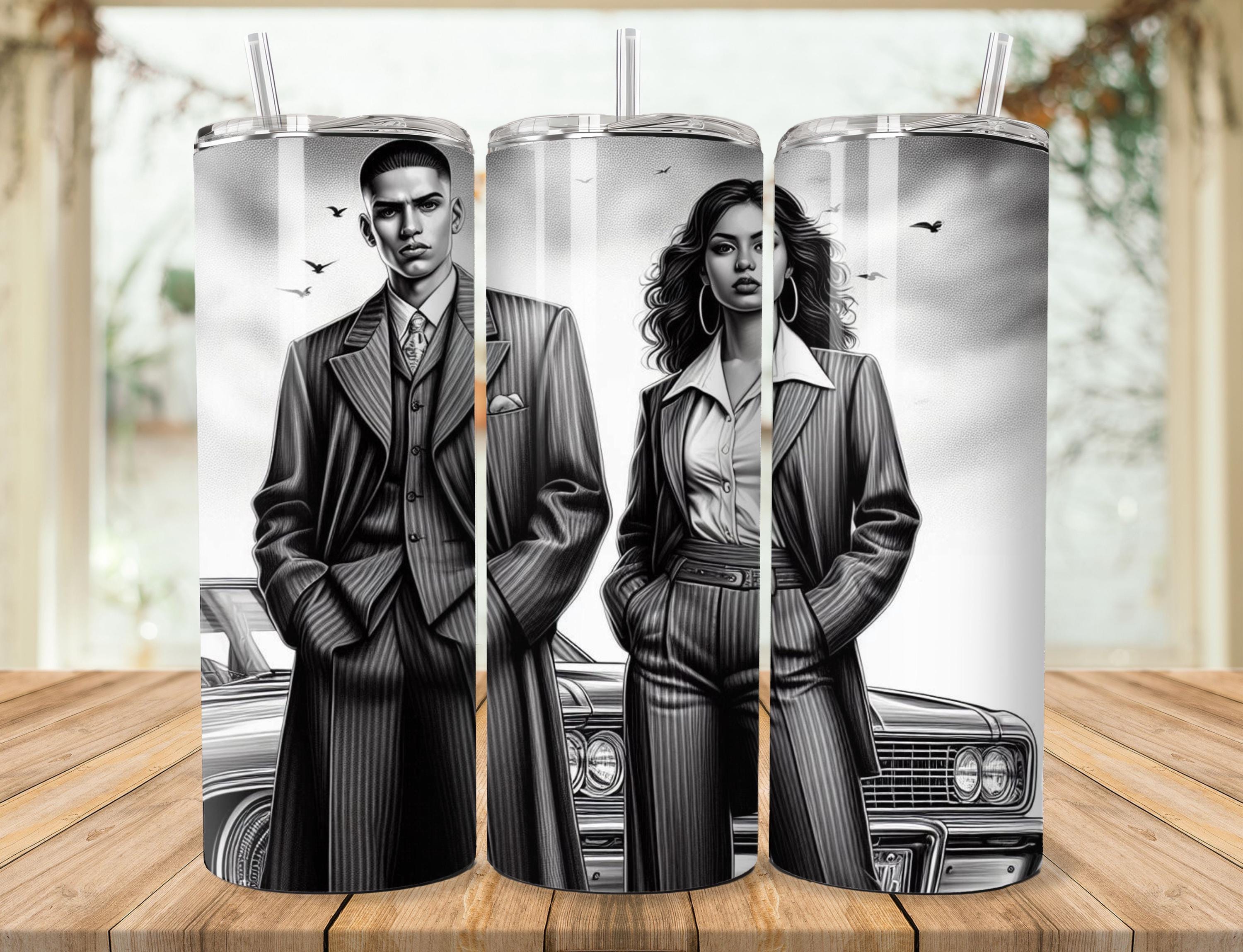 5 Vintage Chicano Designs, 20 Oz Skinny Straight Tumbler Wrap ...