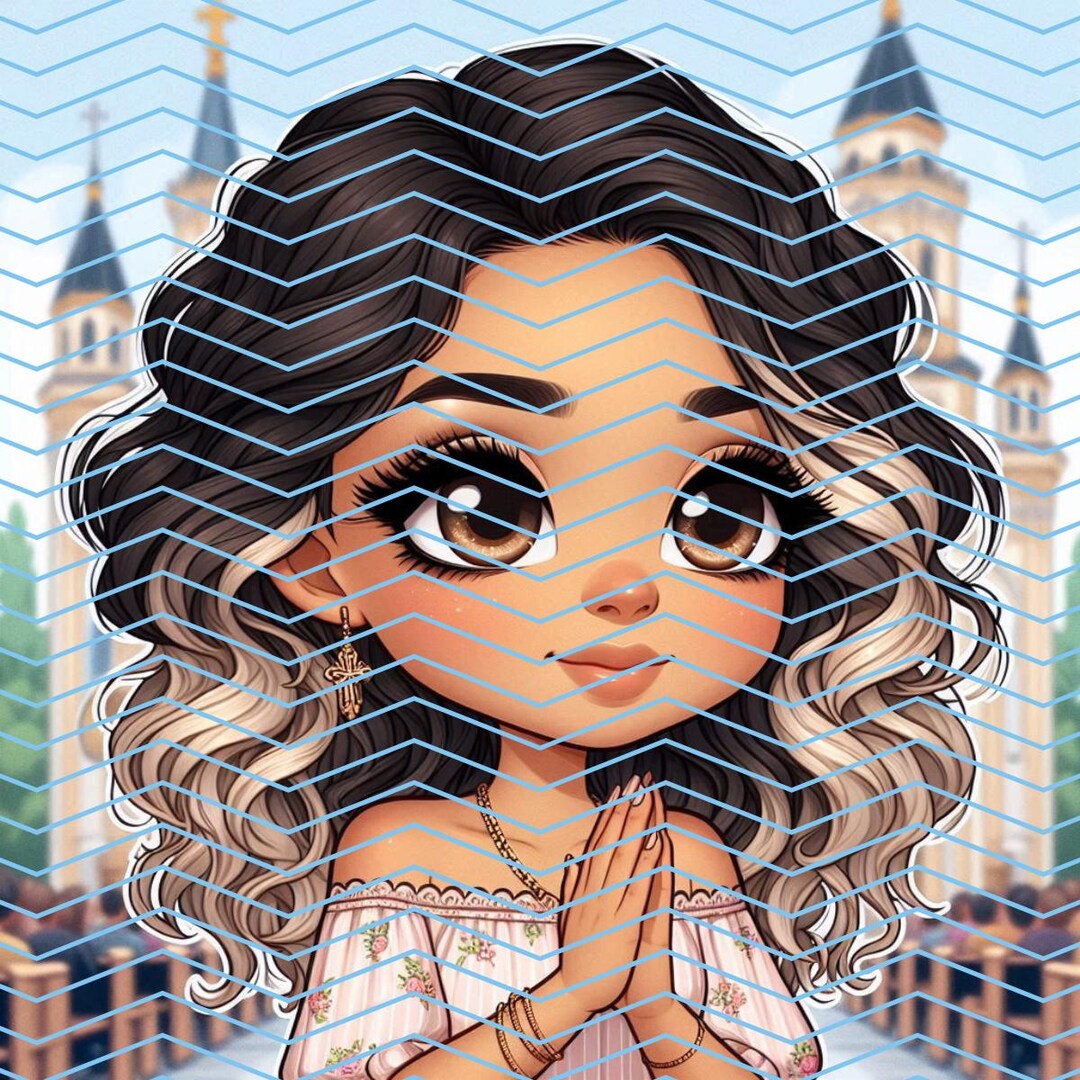 Praying Chibi Girl Wrap, Png Design, Sublimation - Etsy