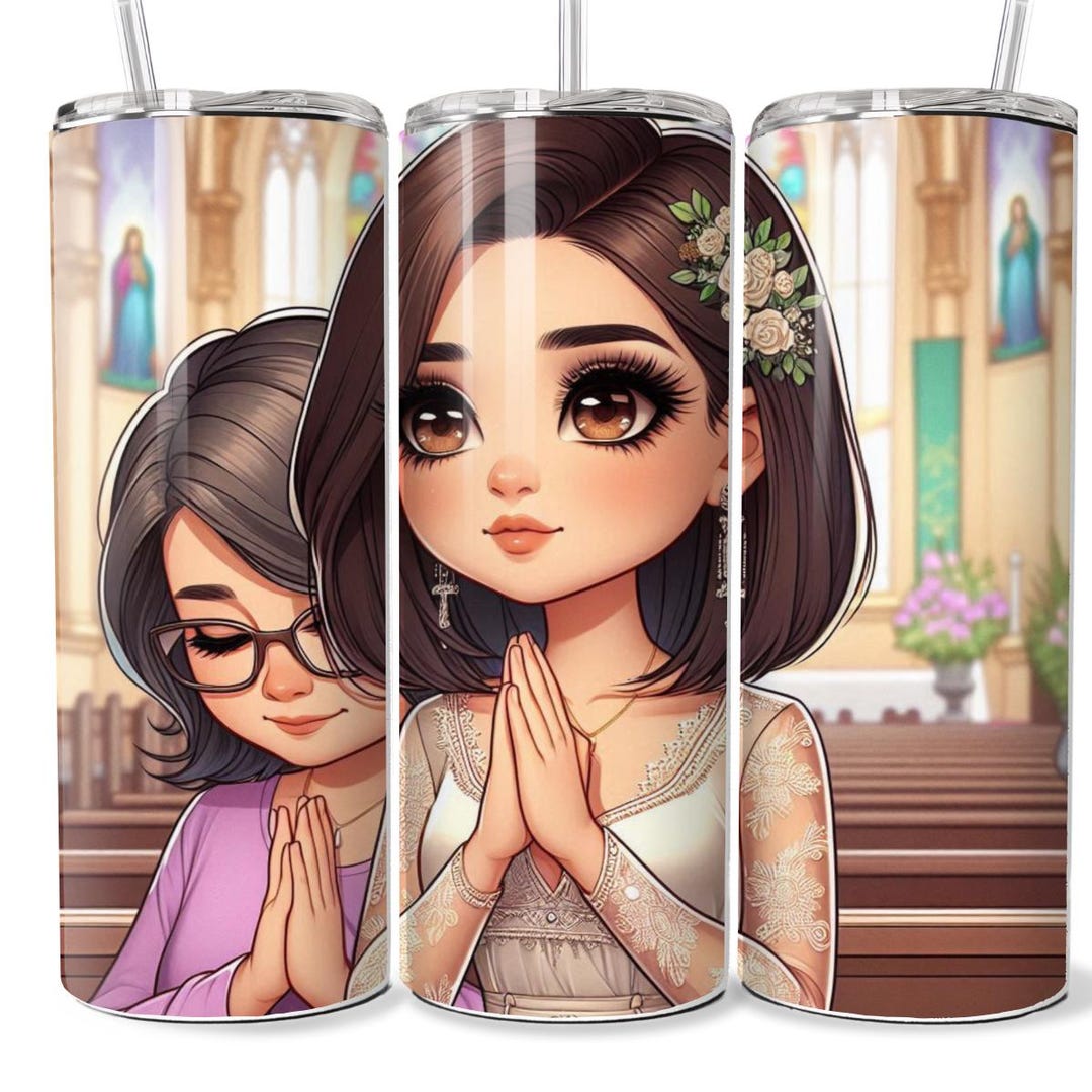 Praying Chibi Girl Wrap, Png Design, Sublimation - Etsy