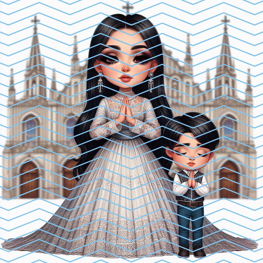 Praying Chibi Girl Wrap, Png Design, Sublimation - Etsy