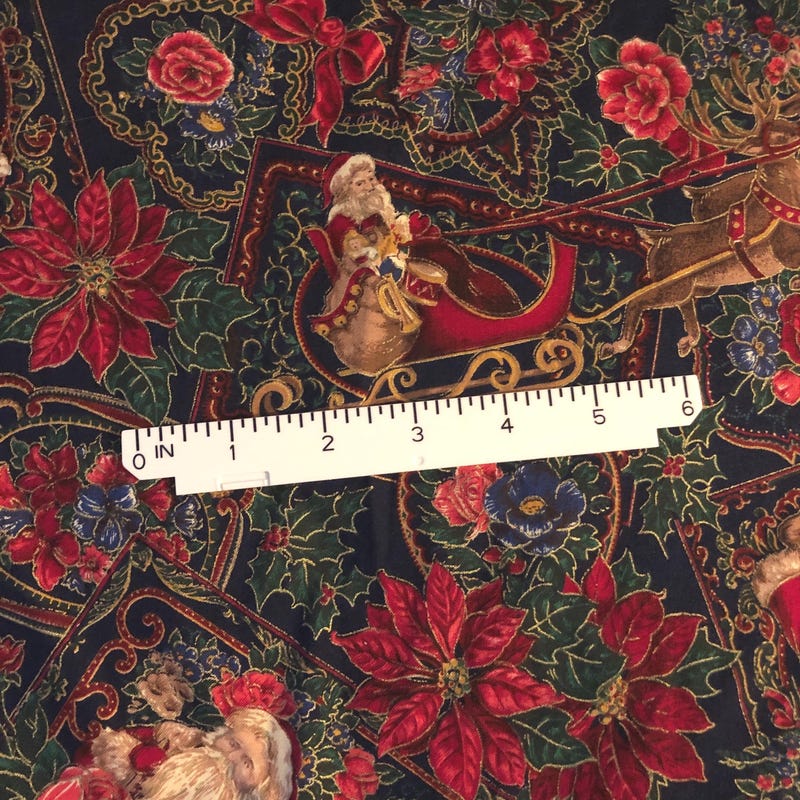 Retro Christmas Fabric - Etsy